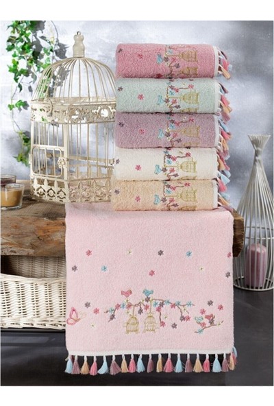 Ayhanhome Pamuklu Flora Kafes Nakışlı Püsküllü 6 Lı 30X50 cm Mutfak Havlu Seti Ayhanhome Pamuklu Flora Kafes Nakışlı Püsküllü 6 Lı 30X50 cm Mutfak Havlu Seti