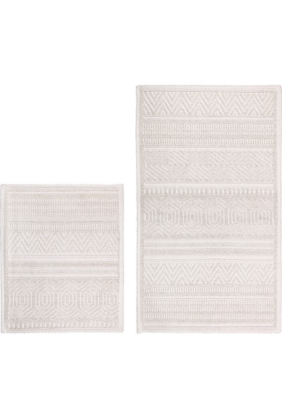 Bluenity Hat Doğal Pamuklu Banyo Kilim Seti