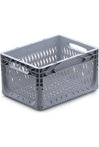 Euronorm Delikli Plastik Kasa Gri (40X30X22 Cm) Euronorm Delikli Plastik Kasa Gri (40X30X22 Cm)