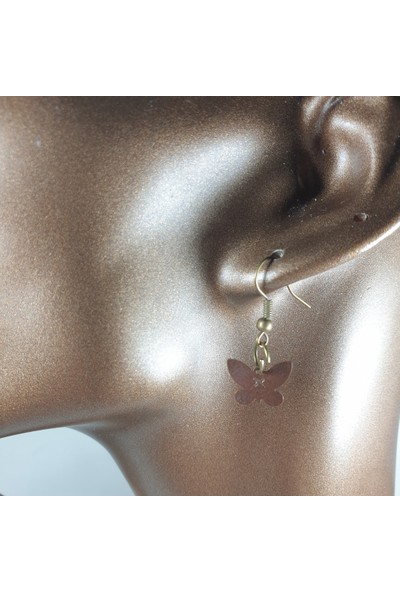 Orora Butik Bakır Renk 12MM Kelebek Figürlü Küpe Orora Butik Bakır Renk 12MM Kelebek Figürlü Küpe