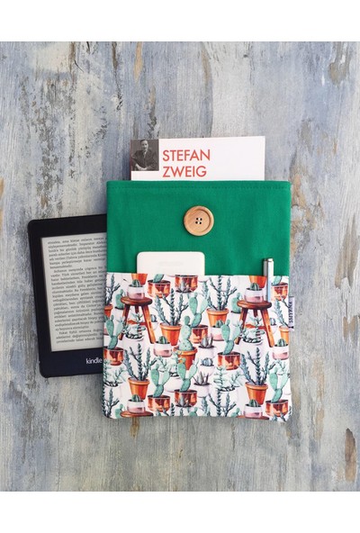 Kitap Kılıfı / Kitap Çantası , Kaktüs