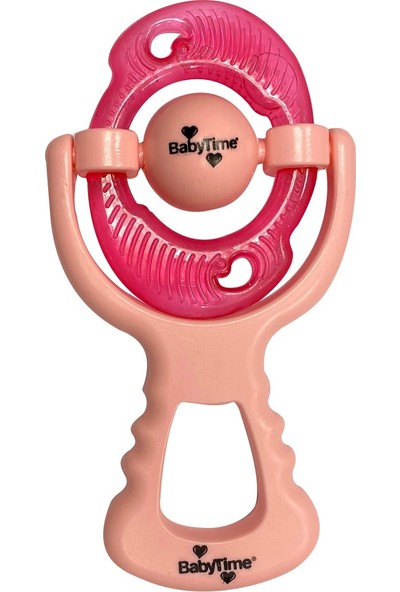 Baby Time Çıngıraklı Sulu Diş Kaşıyıcı Pembe