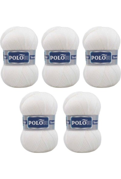 Polosu Siesta Soft El Örgü Ipi 5 Li Optik Beyaz 201 Polosu Siesta Soft El Örgü Ipi 5 Li Optik Beyaz 201