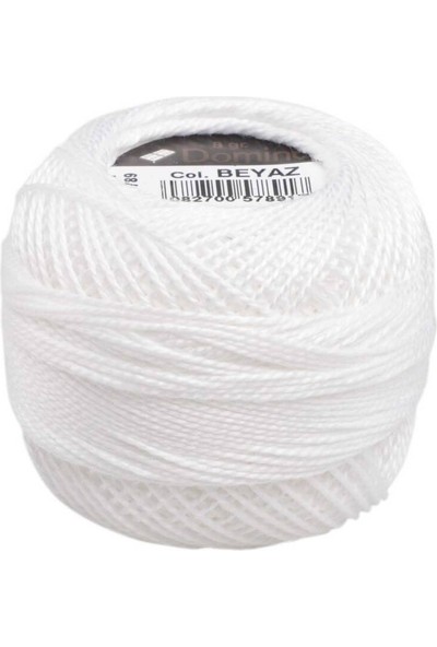 Domino Merserize Nakış Ipi No 8 Beyaz
