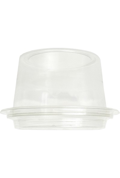 Plastik Yaş Pasta Kutusu Çap 12 cm 100 Adetli