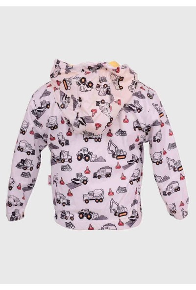 Hippıl Baby Iş Makinesi Baskılı Yağmurluk | Beyaz