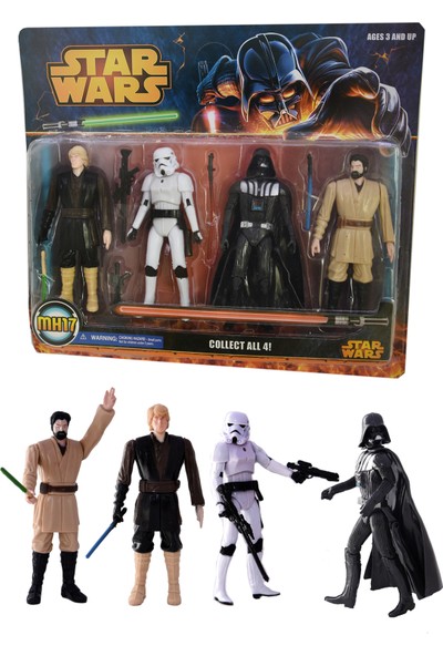 Star Wars Darth Vader Obi Wan Stormtrooper Anakin Büyük Boy Set Star Wars Darth Vader Obi Wan Stormtrooper Anakin Büyük Boy Set