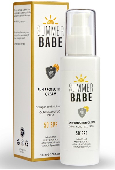 Summer Babe Summerbabe Güneş Koruyucu Krem 100ML Spf 50+ Leke Karşıtı Nemlendirici