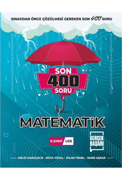 Gerçek Başarı Yayınları 8.sınıf Son 400 Soru Matematik Soru Bankası