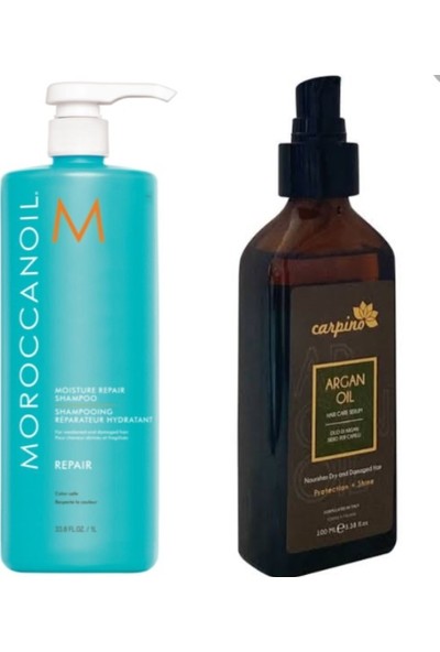Moroccanoil Moisture Repair Onarıcı Smp 1000ML+CARPINO Argan Oil Hair Care Serum 100ML Moroccanoil Moisture Repair Onarıcı Smp 1000ML+CARPINO Argan Oil Hair Care Serum 100ML