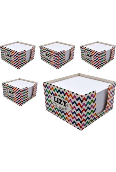 Lizy 8.5x8.5 Kutulu Küp Not 500 Lü Beyaz 5 Adet