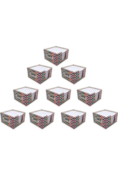 Lizy 8.5x8.5 Kutulu Küp Not 500 Lü Beyaz 10 Adet