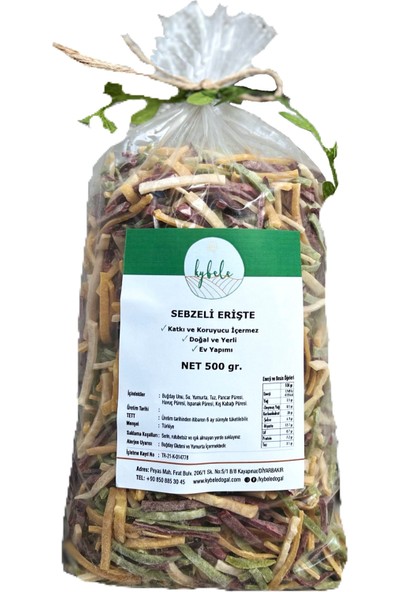 Sebzeli Erişte 500 gr Sebzeli Erişte 500 gr