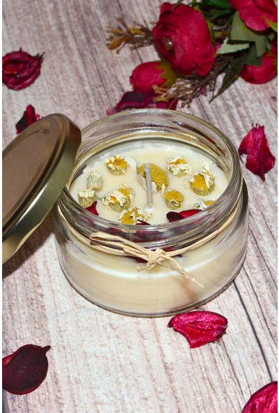 Trend Mum Aromaterapi Papatya ve Bebek Pudrası Kokulu Soya Mum , Hediyelik Trend Mum Aromaterapi Papatya ve Bebek Pudrası Kokulu Soya Mum , Hediyelik