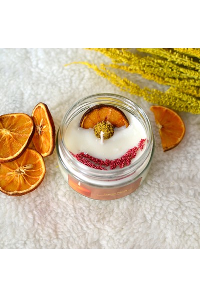Trend Mum Aromaterapi Portakal Kokulu Soya Mum, Hediyelik Trend Mum Aromaterapi Portakal Kokulu Soya Mum, Hediyelik