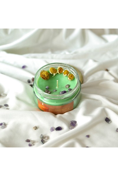 Trend Mum Aromaterapi Doğal Ametist Taşlı Huzur Arınma Dinginlik Soyamum, Hediyelik Trend Mum Aromaterapi Doğal Ametist Taşlı Huzur Arınma Dinginlik Soyamum, Hediyelik