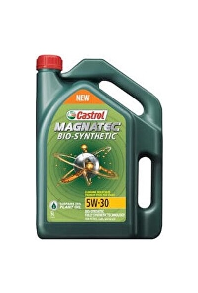 Castrol Magnatec Bio-Synthetic 5W-30 Motor Yağı 5 Litre - Üretim Yılı: 04/2018