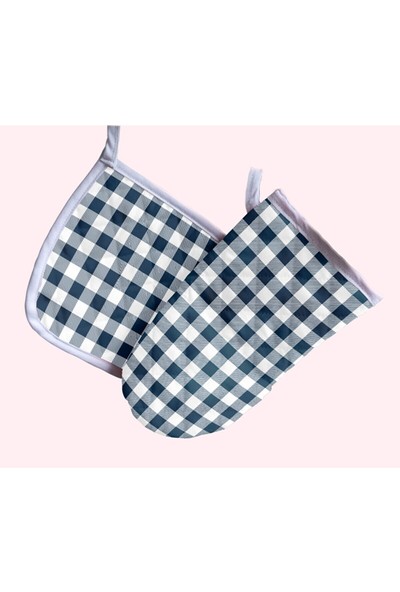 Belnido Home Kapitone Mutfak Eldiveni ve Tutaç Set