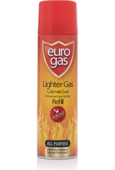 Euro Gas Kokusuz Çakmak Gazı Refill 250 ml