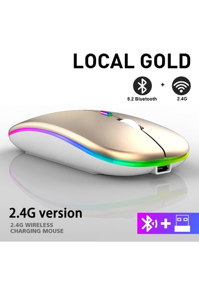 Shenzhen Xin Xin USB Şarj Edilebilir Rgb Fareli Bluetooth Kablosuz Fare (Yurt Dışından) Shenzhen Xin Xin USB Şarj Edilebilir Rgb Fareli Bluetooth Kablosuz Fare (Yurt Dışından)