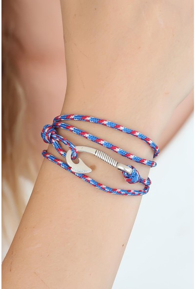 Moco Karışık Desenli Gümüş Renk Kancalı Kadın Çoklu Bileklik