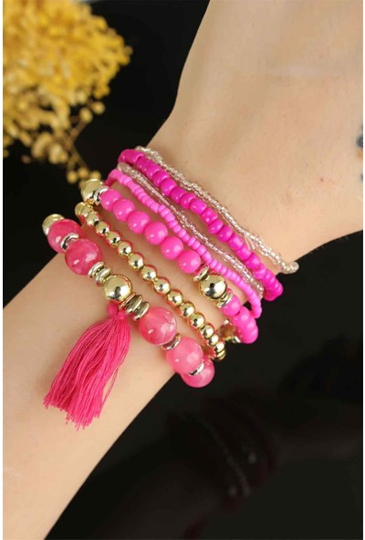 Moco Çoklu Boncuklu Kadın Bileklik