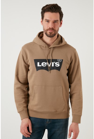 Levi's Baskılı Regular Fit Kapüşonlu Kanguru Cepli % 100 Pamuk Sweat Erkek Sweat A2825 Levi's Baskılı Regular Fit Kapüşonlu Kanguru Cepli % 100 Pamuk Sweat Erkek Sweat A2825