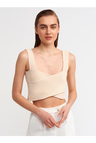 Dilvin 10211 Askılı Triko Atlet-Natural Dilvin 10211 Askılı Triko Atlet-Natural