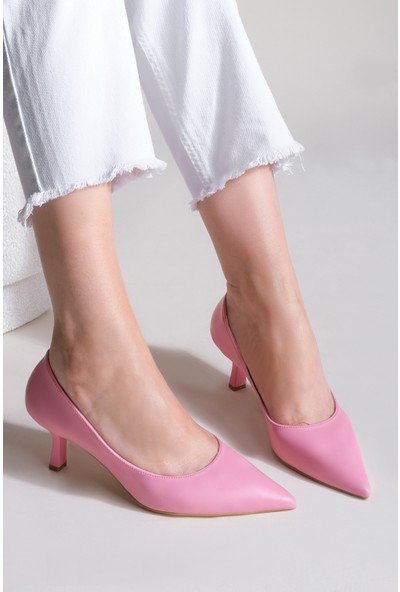 Kadın Stiletto Sivri Burun Kadeh Ökçe Topuklu Ayakkabı Ensur Kadın Stiletto Sivri Burun Kadeh Ökçe Topuklu Ayakkabı Ensur