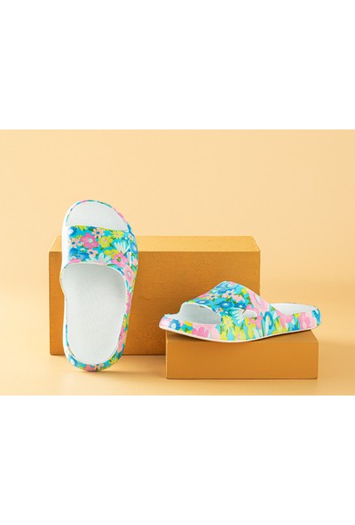 English Home Flowertopia Kadın Plaj Terlığı 36 Mavi English Home Flowertopia Kadın Plaj Terlığı 36 Mavi