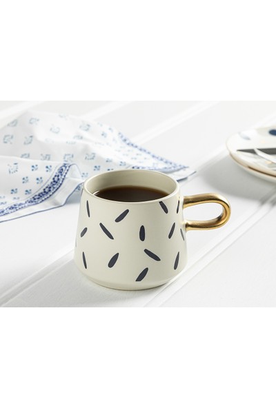 English Home Apaz Stoneware Kupa 350 ml Lacivert English Home Apaz Stoneware Kupa 350 ml Lacivert