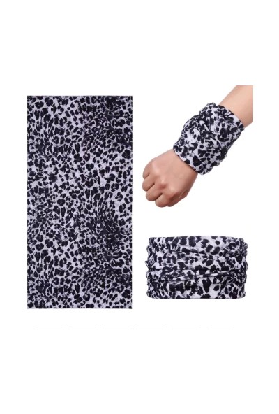 Trendx Craze Açık Renk Leopar Baf Bandana Maske