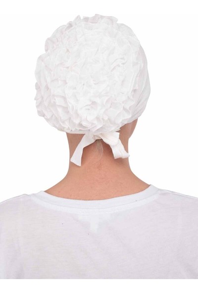 Prenses Lux Prenses Fırfırlı Bone | Krem