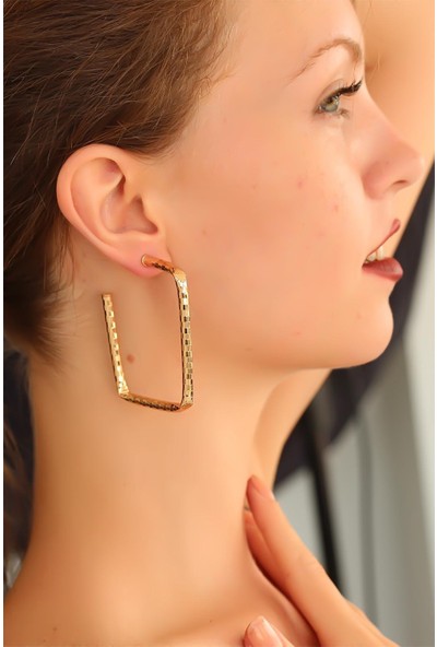 Moco Kadın Kare Küpe