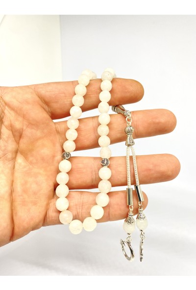 Pileli Store Beyaz Aytaşı Tesbih