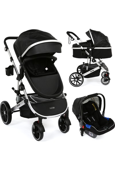 Yoyko Capsule Egg Travel Sistem Bebek Arabası Siyah Silver Yoyko Capsule Egg Travel Sistem Bebek Arabası Siyah Silver