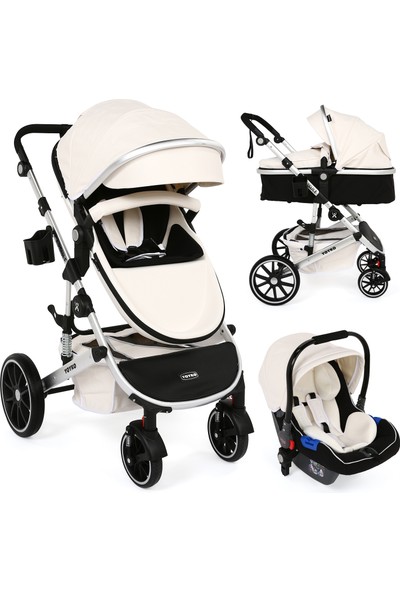 Yoyko Capsule Egg Travel Sistem Bebek Arabası Beyaz Silver Yoyko Capsule Egg Travel Sistem Bebek Arabası Beyaz Silver