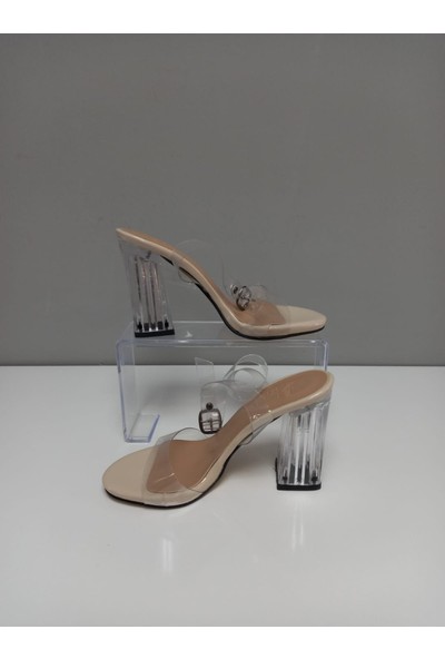 Şeffaf Kadın Ayakkabı Krem