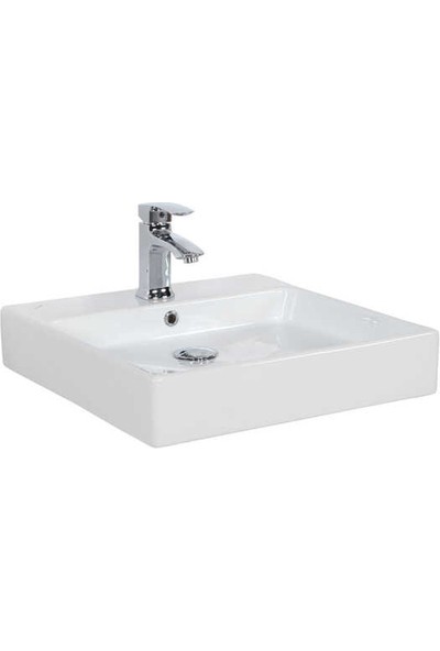 Creavit Next Tezgah Üzeri Kare Lavabo 50*50 cm