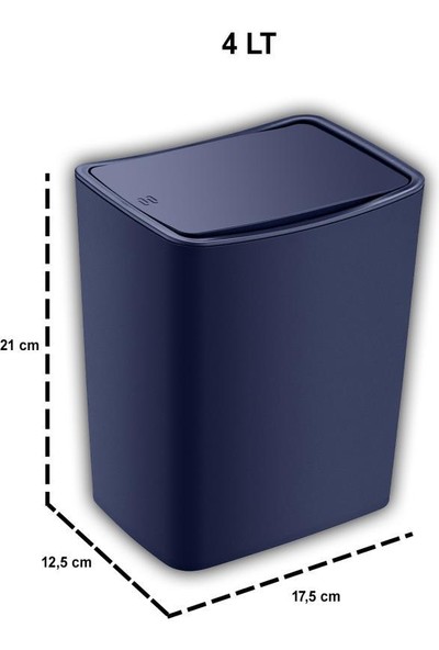 Smartware Touch Çöp Kovası 5 Litre Bas Aç Kapak Smartware Touch Çöp Kovası 5 Litre Bas Aç Kapak