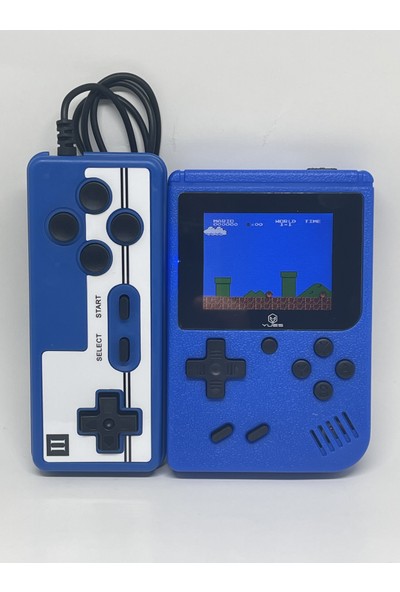 Yues Retro El Atarisi 400 Oyunlu Nostalji Oyun Konsolu 2 Kişilik Mavi Yues Retro El Atarisi 400 Oyunlu Nostalji Oyun Konsolu 2 Kişilik Mavi