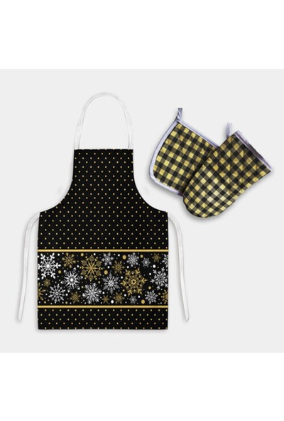 Belnido Home Dijital Baskılı Mutfak Önlüğü Seti MO2001 MO2001