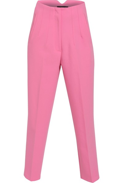Quzu Pens Detaylı Pantolon Şeker Pembe