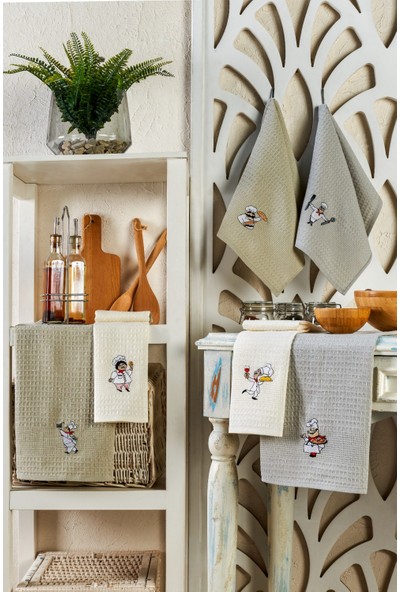 Şilay Home Şilay 6'lı Mutfak Kurulama Bezi Chef Seti 45X60 Şilay Home Şilay 6'lı Mutfak Kurulama Bezi Chef Seti 45X60
