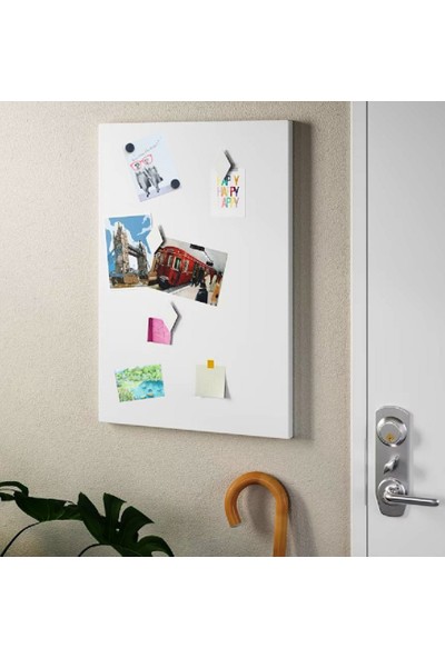 Dünya Magnet Mıknatıslı Pano 50X32 cm Beyaz Dekoratif Metal Magnet Panosu Dünya Magnet Mıknatıslı Pano 50X32 cm Beyaz Dekoratif Metal Magnet Panosu