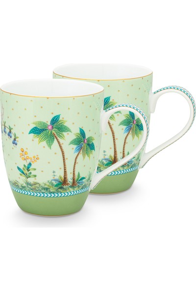 Jolie 2'li Yeşil Büyük Kupa Seti 350 ml