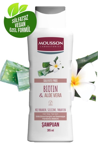 Mousson Biotin ve Aloe Vera Içeren Dökülme Karşıtı ve Uzamaya Yardımcı Saç Bakım Şampuanı 385 ml Mousson Biotin ve Aloe Vera Içeren Dökülme Karşıtı ve Uzamaya Yardımcı Saç Bakım Şampuanı 385 ml