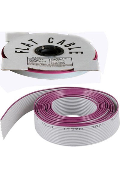 Led Magic Light Flat Data Kablo - Kayan Yazı Kablo Topu 16 Pin - 75 Metre Led Magic Light Flat Data Kablo - Kayan Yazı Kablo Topu 16 Pin - 75 Metre