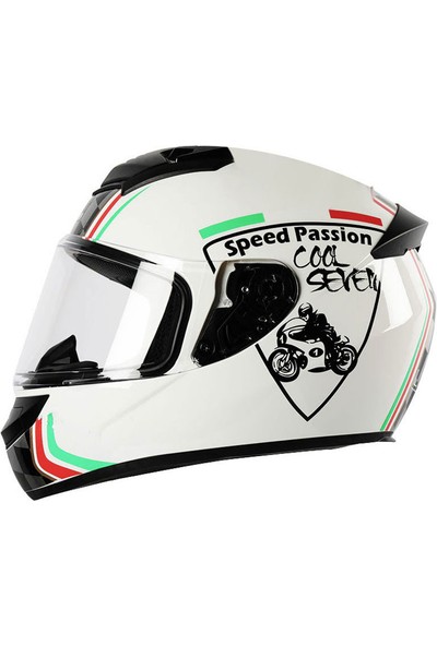 Pinellia Flowers Motosiklet Tam Kask Yaz Beden: XL (Yurt Dışından)