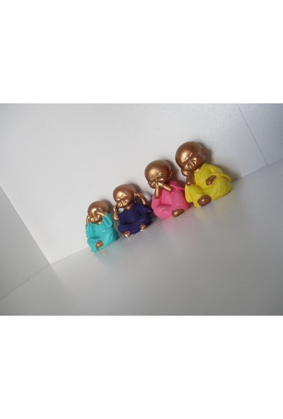 Ceboli Home 4'lü Heykel Seti - Oturan Hintli Çocuklar